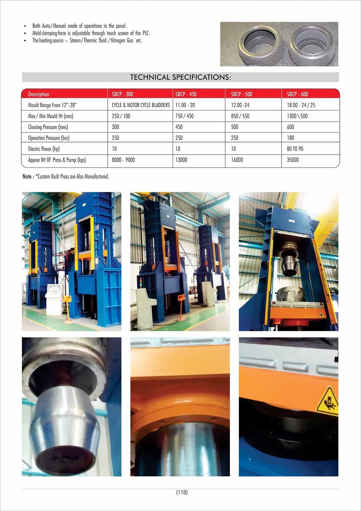 Bladder Curing Presses from Gurugram